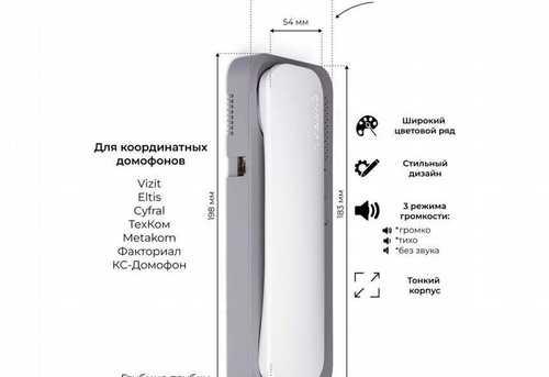 Unifon Smart U трубка домофона, бело-серая