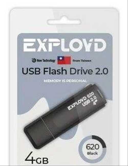 Флеш-накопитель 4Gb Exployd 620, USB 2.0, пластик