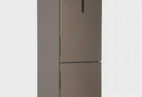 Холодильник с морозильником Haier C4F744CMG серебр