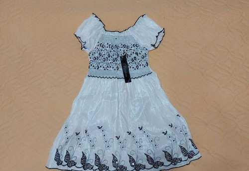 Нарядное платье с пайетками для девочки 110 116