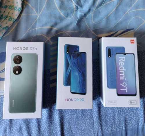 Honor, Xiaomi, коробка для телефонов, комплект.X7b