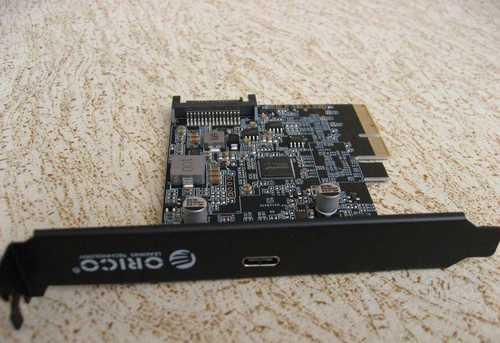 Плата PCI-E на 1xUSB-C 3.2 Gen 2x2,20 Гбит/с