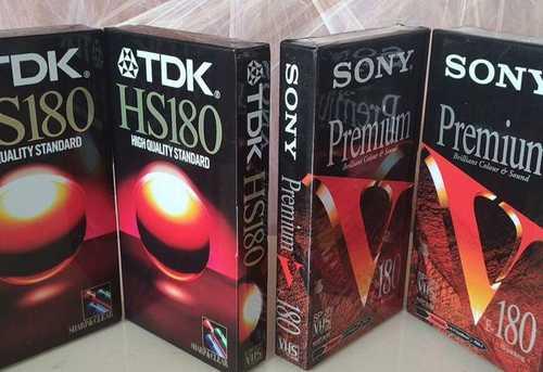 Видео кассеты VHS Sony и TDK 180 мин
