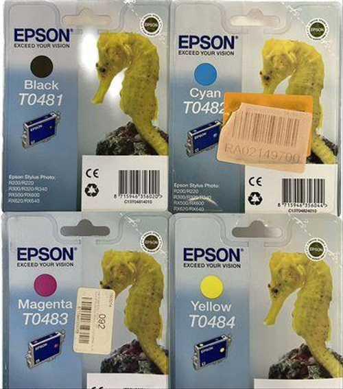 Картриджи оригинальные Epson T0481/T0482/0483/0484