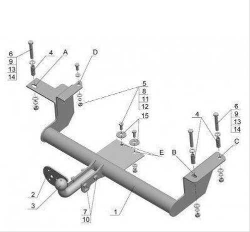 Фаркоп ваз 2110/12