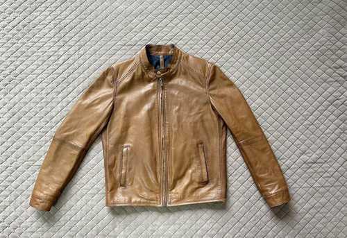 Кожаная куртка Massimo Dutti 50 оригинал мужская