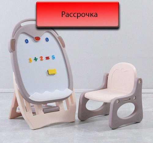 Развивающий детский мольберт unix Kids Rose