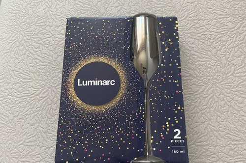 Бокалы для шампанского под серебро Luminarc 2 шт