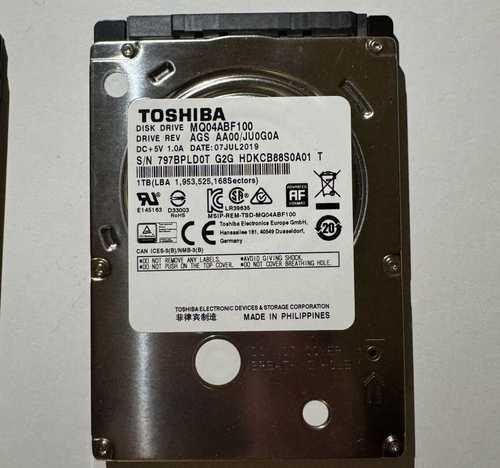 Toshiba HDD 1 TB из ps4 pro