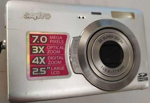 Фотоаппарат sanyo VPC-T700 с трещиной на экране