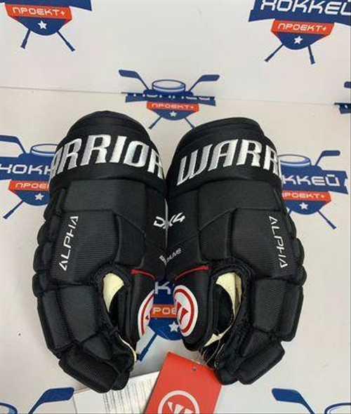 Краги хоккейные warrior alpha DX4 JR черн/красн