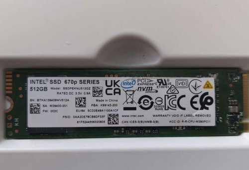 SSD m2 Intel 512 gb PCI-E 3.0 x4