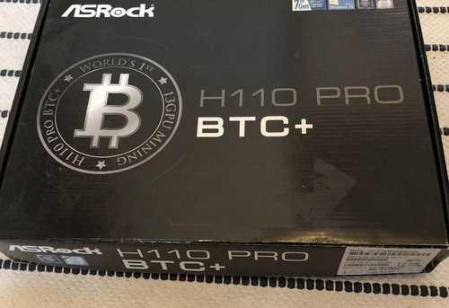 Материнская плата asrock h110 pro btc+