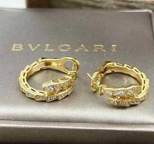 Серьги Bvlgari Serpenti Viper, желтое золото