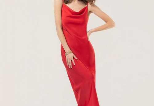 Красное платье комбинация emka