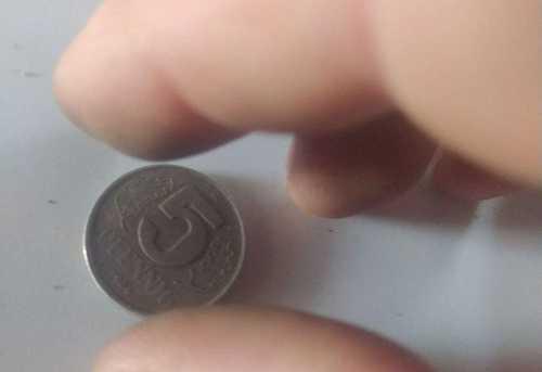 5 фенингов монета 1968 год гдр