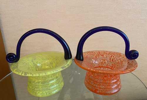 Ваза конфетница цветное стекло murano