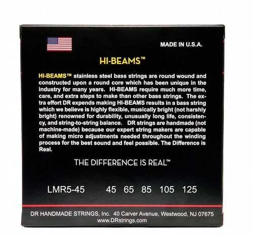 Струны для бас-гитары DR LMR5-45