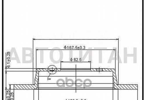Диск тормозной зад