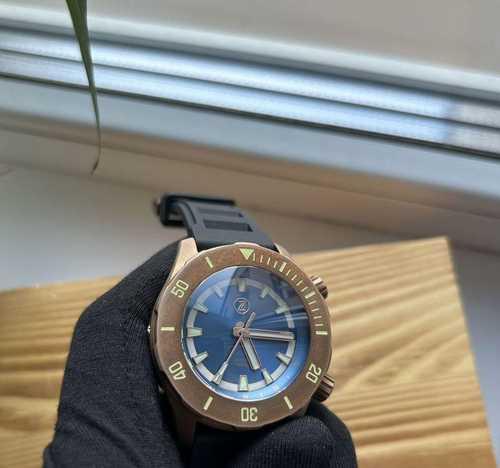 Zelos abyss 2 bronze blue dial / комплект