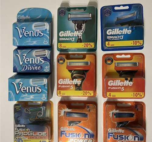 Сменные кассеты Gillette