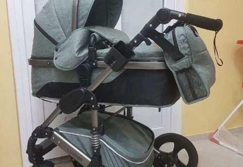 Детская коляска Luxmom 555 3в1 (зеленый)