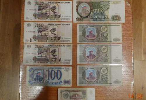 Банкноты 100, 500, 1000 (1993 г. и 1995 г.)
