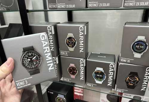 Garmin Venu 3 Slate steel black Кожа+Силикон