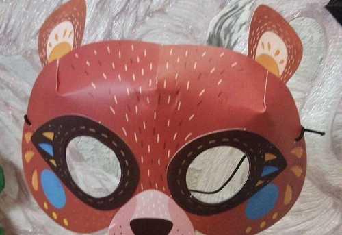 Бумажная маска карнавальная маска животных