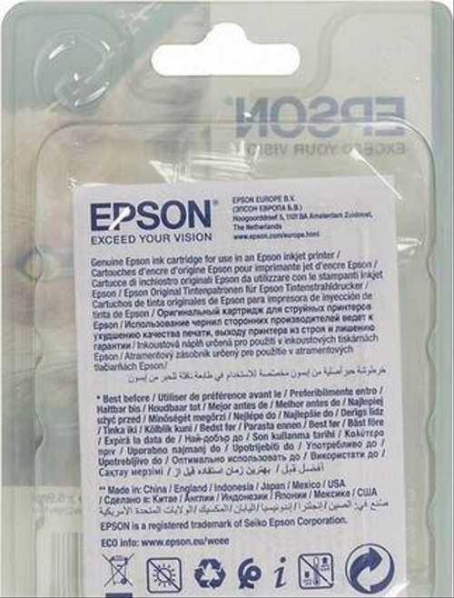 Картридж Epson T1281 C13T12814012 черный (5.9мл) д