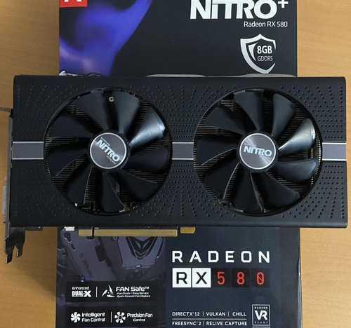 Видеокарта radeon rx 580 8gb sapphire nitro 