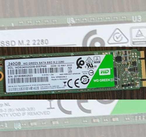 SSD m2 SATA 240gb WD green