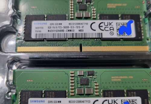 Оперативная память 8Gb Samsung DDR5 5600 sodimm