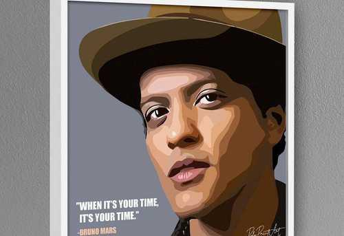 Артбокс Bruno Mars 2 "The Hooligans" 25х25 см