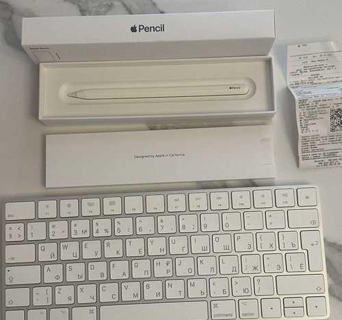 Клавиатура apple magic keyboard 2 и стилус 2