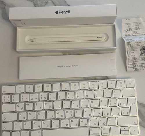 Клавиатура apple magic keyboard 2 и стилус 2