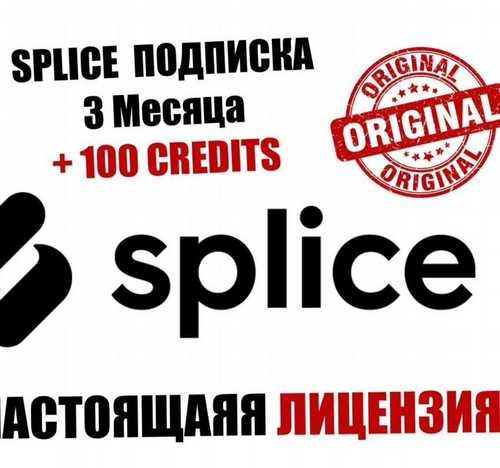 Официальный Splice по 100 credits / сэмплы