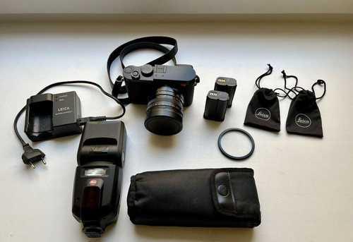 Leica q2 с 2 аккумуляторами, вспышкой Leica SF58