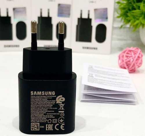 Блок быстрой зарядки samsung 25w type-c черный