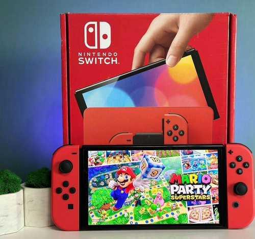 Прошитая Nintendo Switch Oled Limited Edition Чип+