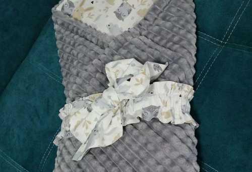 Конверт одеяло на выписку для новорожденного