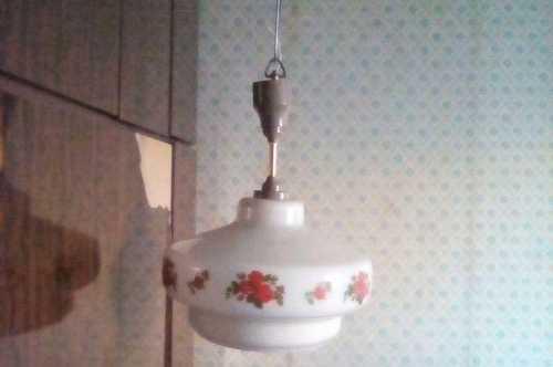 Люстра. СССР большой.плофон. 37см