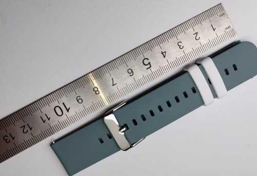 Серый силиконовый ремешок для часов 20 мм