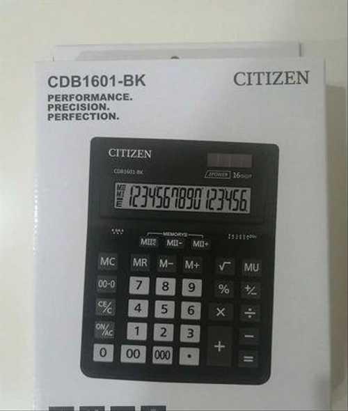Калькулятор citizen CDB1601-BK
