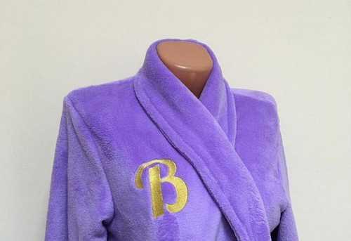 Плюшевый халат с именной вышивкой на заказ