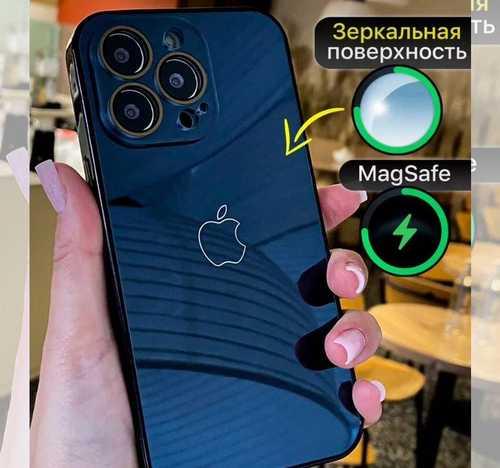 iPhone 13 pro чехол новый зеркальный стеклянный