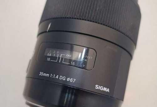 Объектив Sigma ART 35mm F 1.4 для Canon б/у