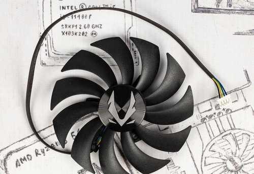 Вентилятор для Zotac RTX 3070 100мм 4pin папа №1