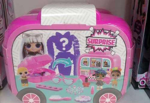 Игрушка автобус с куклой 12х15см