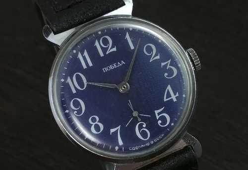 Классические мужские часы СССР Победа Синяя волна